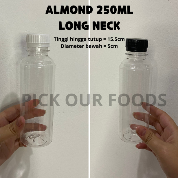 Botol Almond 250 ml / Botol Plastik PET 250ml / Botol Minuman Plastik ...