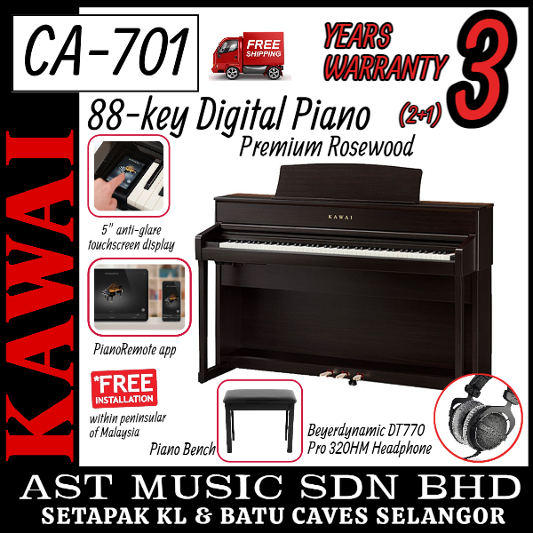 Kawai CA701 88-key Digital Piano - Premium Rosewood | Lazada