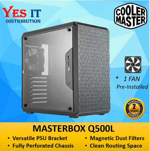 COOLER MASTER MASTERBOX Q500L COMPACT STANDARD ATX DESKTOP CASING (MCB ...