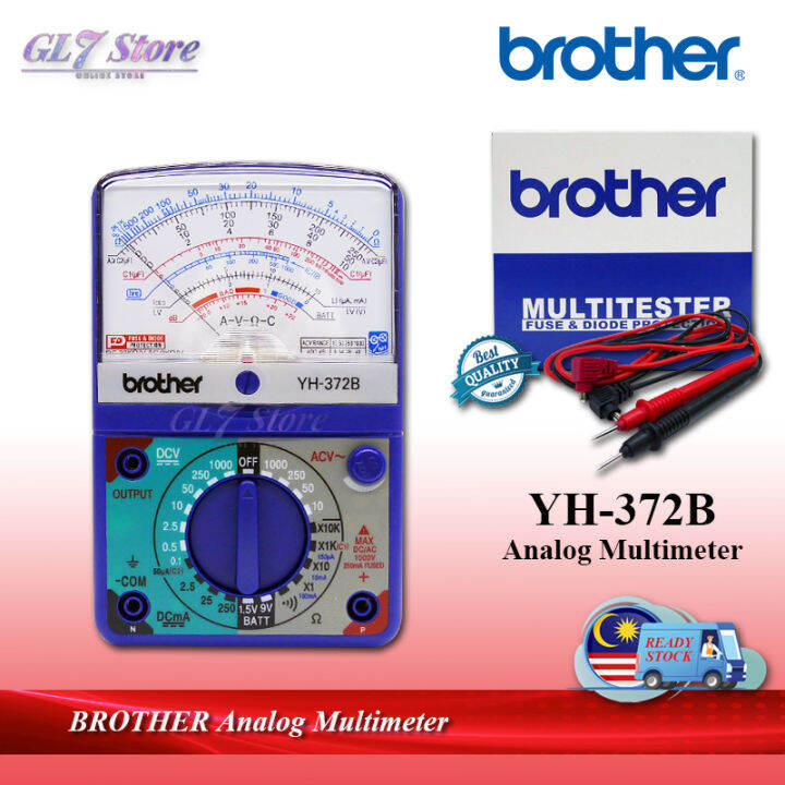 BROTHER ANALOG MULTIMETER YH-372B / MULTI TESTER BROTHER YH-372B METER ...