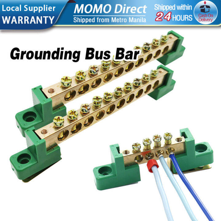 Grounding Bus Bar Brass Grounding Bus Bar 6/8/12 Ways Distribution ...