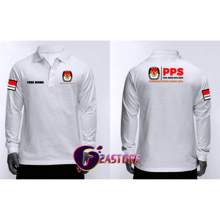 Baju Kaos Kerah model POLO PPS - KPU - PANJANG- BANYAK VARIAN WARNA ...