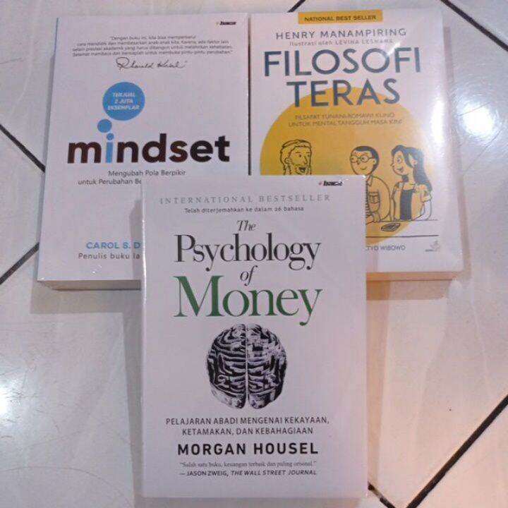 paket 3 buku Mindset Filosofi teras Psychology of money | Lazada Indonesia