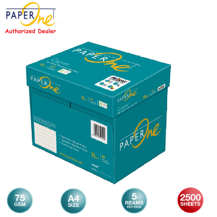 PAPERONE A4 75gsm 2500 Sheets per box Copier Paper (1 box x 5 ream) | Lazada