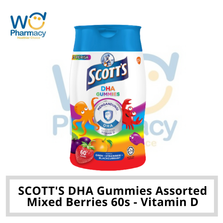 SCOTT's DHA Gummies Strawberry 60s - Vitamin D + FOC Rubix's Cube | Lazada