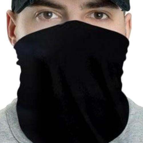 Plain Black Half Face Tube Mask Head/Neck Shield/Turban/Sunscreen Dust ...