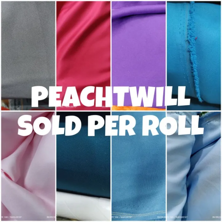 Kanebo PEACH TWILL SOLD PER ROLL 70 yard BEST FOR SCHOOL UNIFORM♒ | Lazada PH