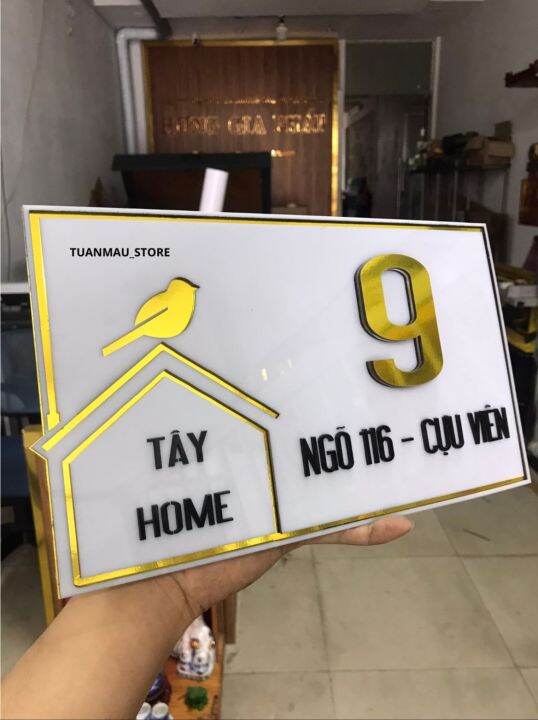 Biển, Bảng số nhà mica hiện đại, độc đáo gây ấn tượng (thiết kế theo yêu cầu) | Lazada.vn