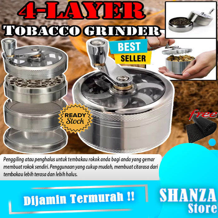 BISA COD - Alat Giling Tembakau 4 Layer Dengan Pegangan - Penggiling ...