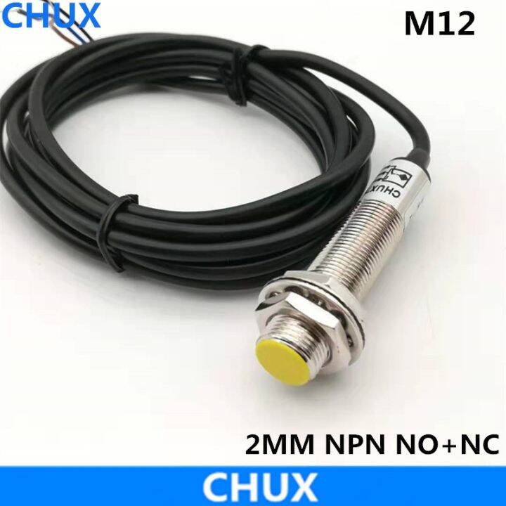 Newprodectscoming CHUX NPN Inductive Proximity Sensor Switch M12 NO NC DC 24V Metal Case 4mm 2mm ...