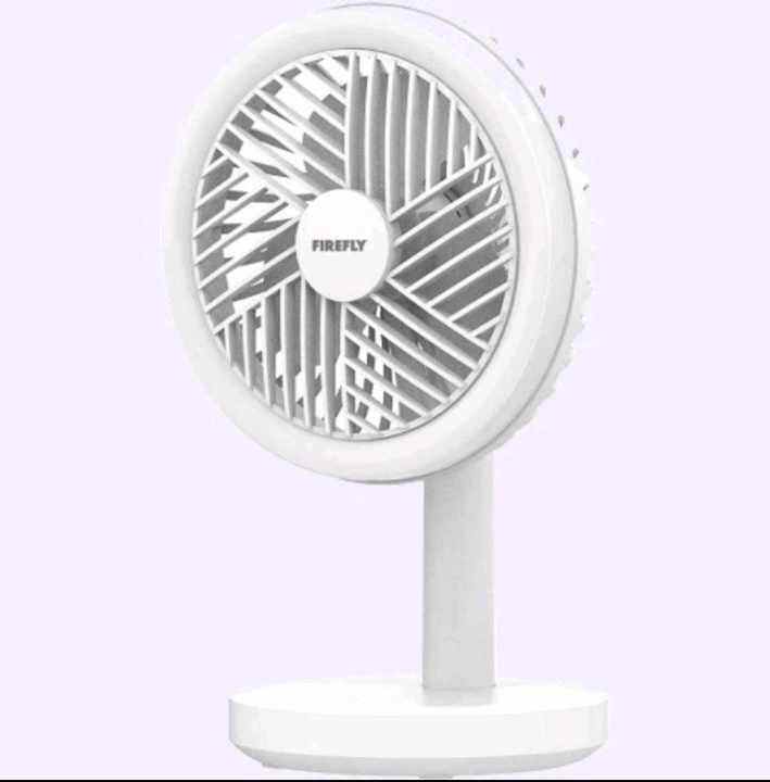 FEL-657W Firefly Rechargeable mini Fan with Night Light Color White ...