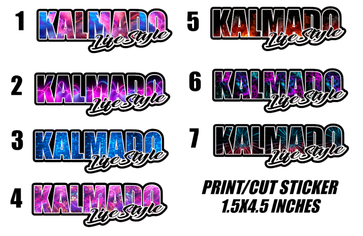 KALMADO LIFE STYLE PRINT/W/CUT sticker with 3years warranty LxH 1.5x4.5 ...