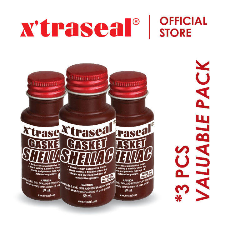 [VALUABLE PACK] X'traseal Gasket Shellac 59ml x 3pcs | Lazada