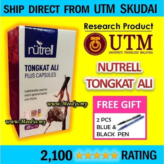 ORIGINAL 💥 UTM Tongkat Ali 💥 60 Capsules for 3 Months - UTM Skudai Research Product - Nutrell ...
