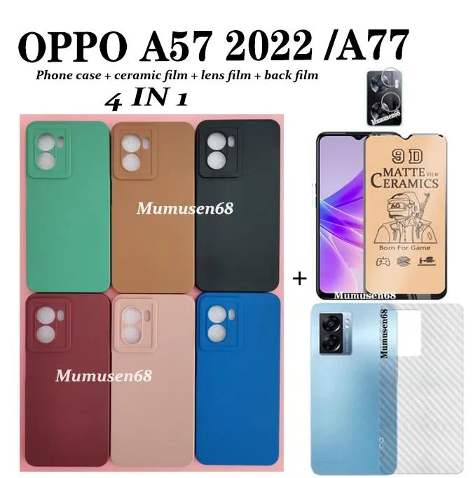(4 In 1) สำหรับ OPPO A57 4G 2022 A77 A55 A16 A16K A96 A36 A76 2022 ...