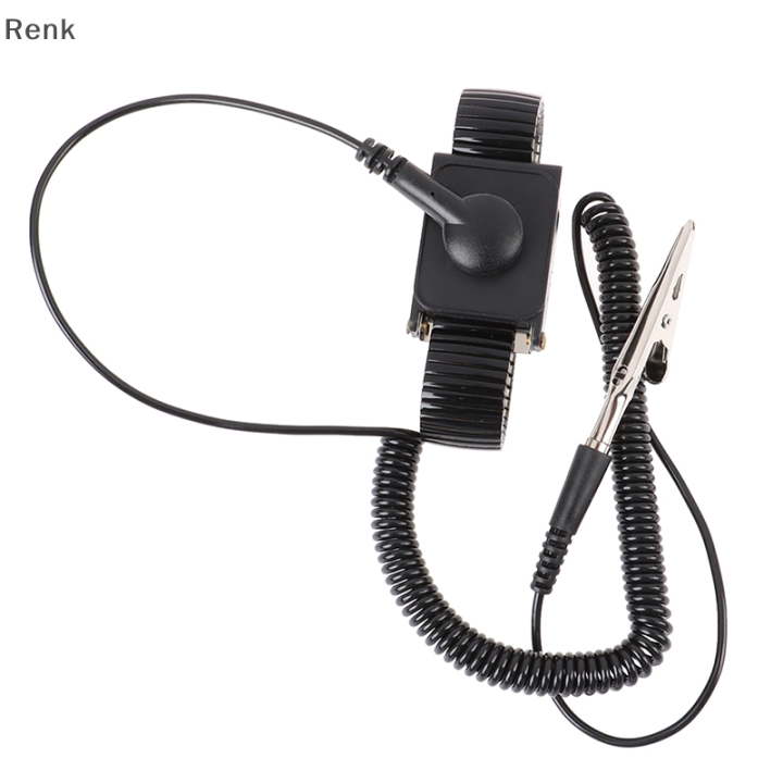 Renk Anti STATIC Work สายรัดข้อมือ ESD adjustable Discharge Belt GROUND ...