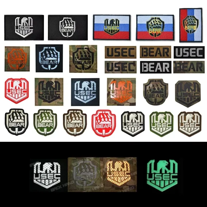 PVC Russia Flag Tactical Military Patch Russia Escape from Tarkov USEC BEAR Vest Uniforms badges ...