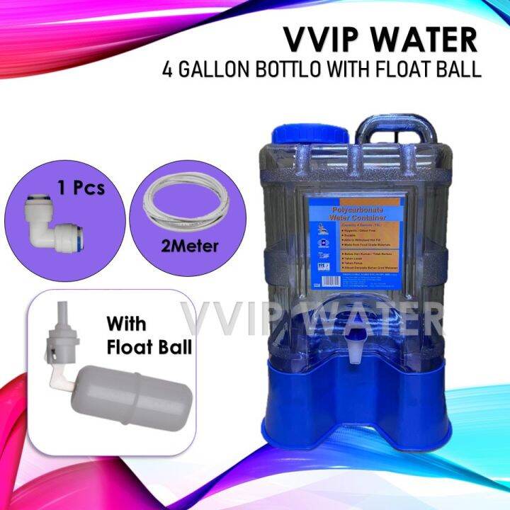 4 Gallon Polycarbonate Water Container With Float Ball ( 15 Liter ...