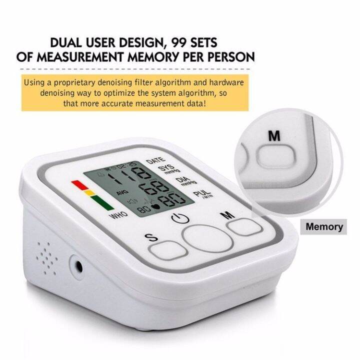 Arm Blood Pressure Monitor Digital Wrist Arm Type Rechargeable Kit ...