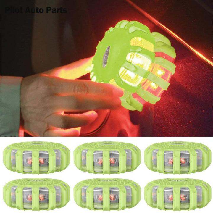 6 Pack LED Road Flares Flameless Disc Emergency Roadside Light with 9 ... 6 Pack LED Road Flares Flameless Disc Emergency Roadside Light with 9 ...