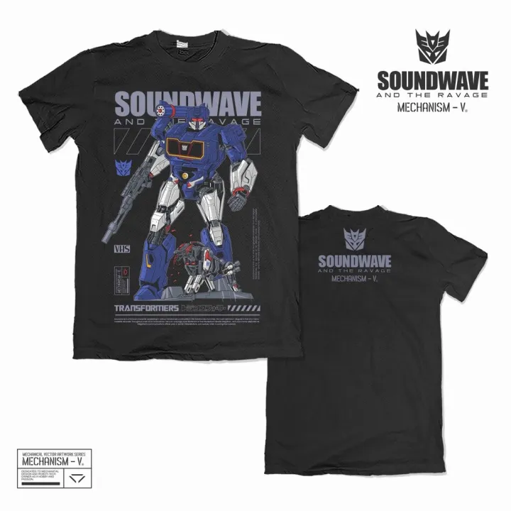 T shirt for men/[PREMIUM] TRANSFORMERS SOUNDWAVE Graphic Kawaii Custom ...
