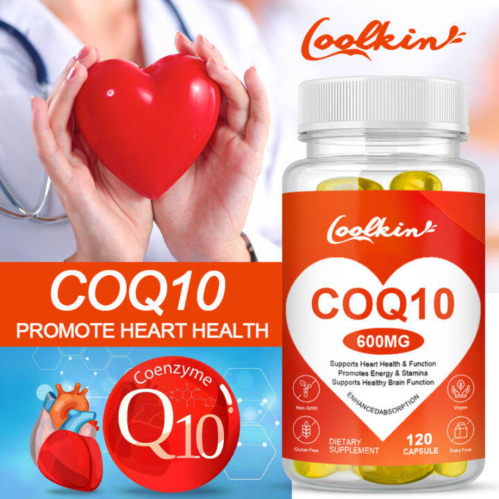 COQ10 Coenzyme Q10 Capsules 600mg Itaguyod ang cardiovascular health Kalusugan ng puso Magbigay ...