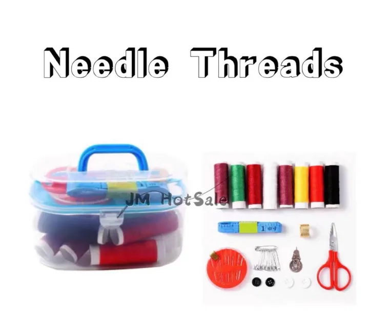 (1set) Sewing Storage Kit Box Needle Threads Scissor Accessory Set ...