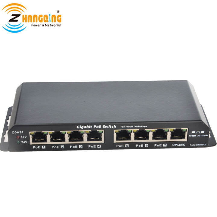 Free shipping 7+1 port gigabit Power over ethernet Passive POE switch 1 Uplink for WiFi Access ...