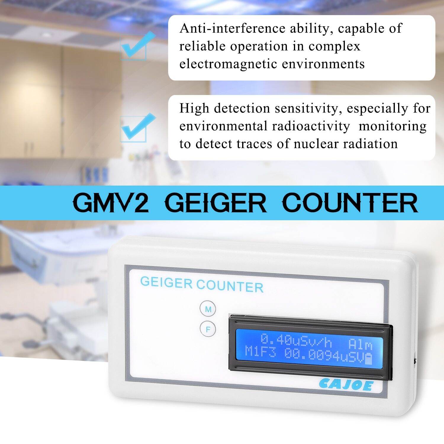 Portable Nuclear Radiation Detector Geiger Counter Radioactive ...