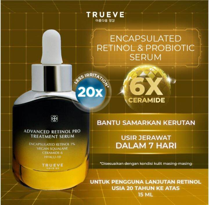 [BPOM] TRUEVE ADVANCED RETINOL PRO TREATMENT SERUM Encapsulated Retinol ...