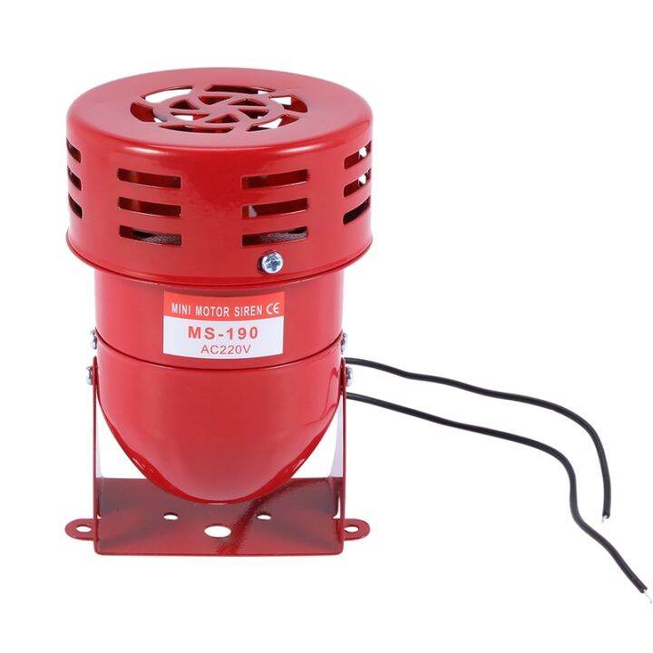 AC 220V Red Metal Motor Driven Air Raid Siren Horn Alarm | Lazada PH