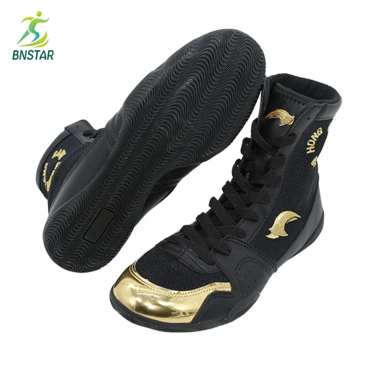BNSTAR Kick Boxing Shoes Wrestling Boots Practice For Grappling ...