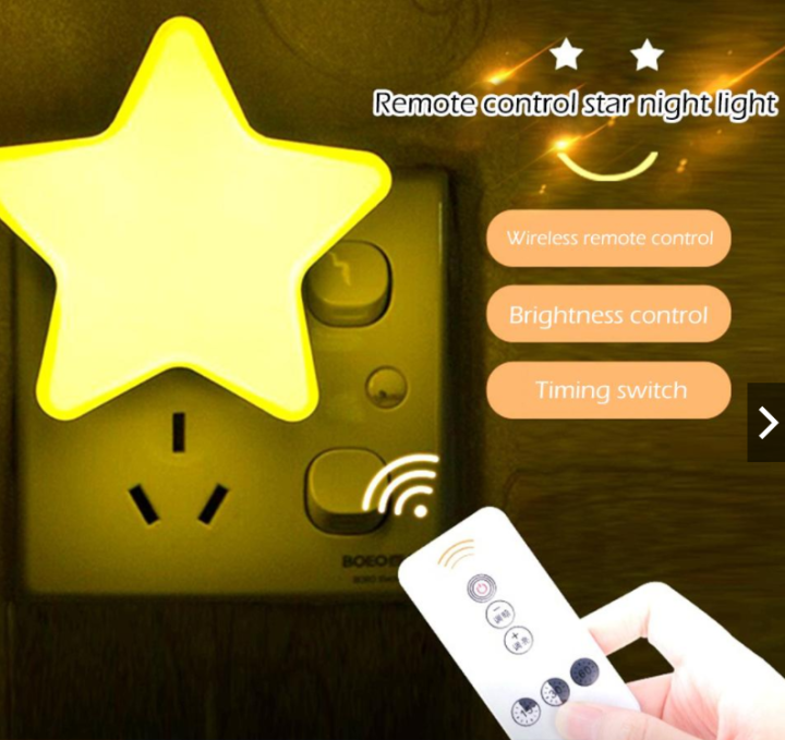 LED Plug-in Remote Control Dimmable Night Light Timing Lamp | Lazada PH
