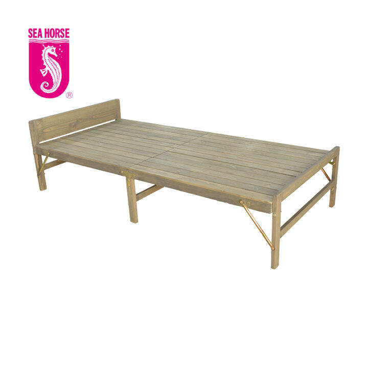SEAHORSE Foldable Solid Wood Bed Frame Folding Single Bed (KD-2FOLD ...