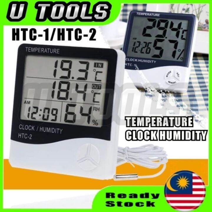 HTC-1 HTC-2 Digital Temperature Humidity Meter Home Indoor Outdoor Thermometer Hygrometer ...