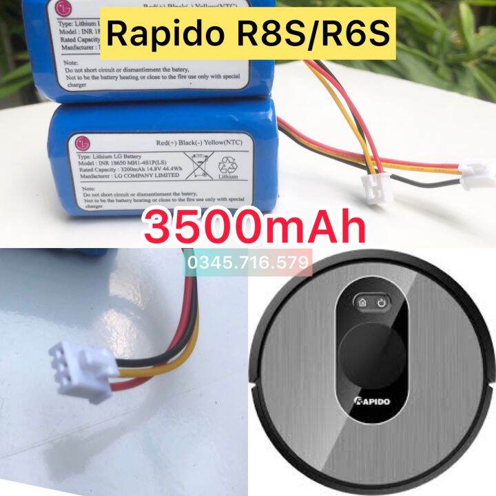 PIN DUNG LƯỢNG 3500MAH ( BH 6 tháng) NÂNG CẤP CHO PIN ROBOT HÚT BỤI ...