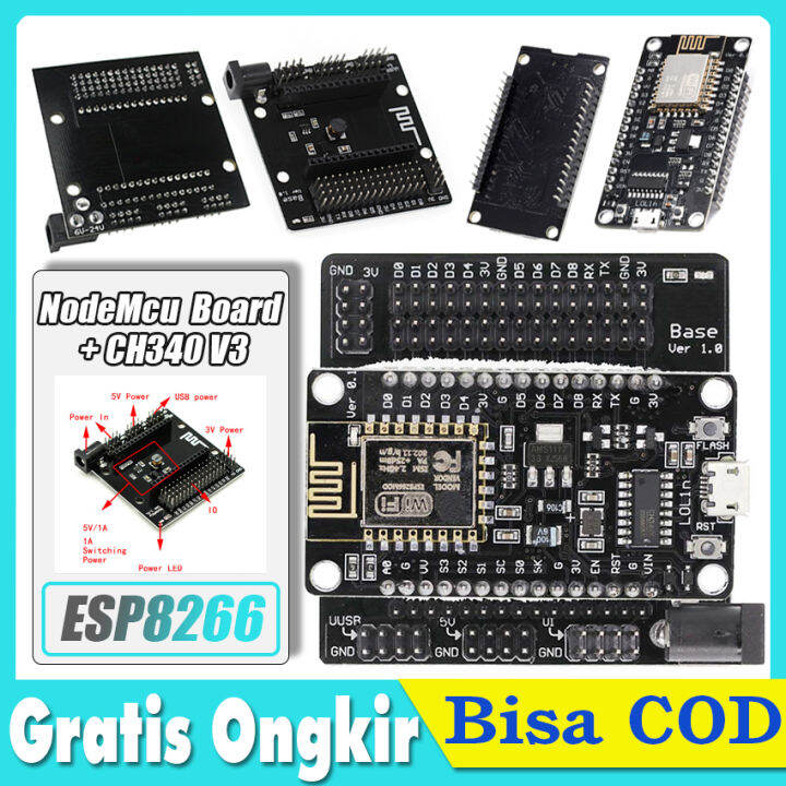 Nodemcu Lua Wifi V3 4mb 32mbits Ch340 Flash Esp8266 Board Lazada