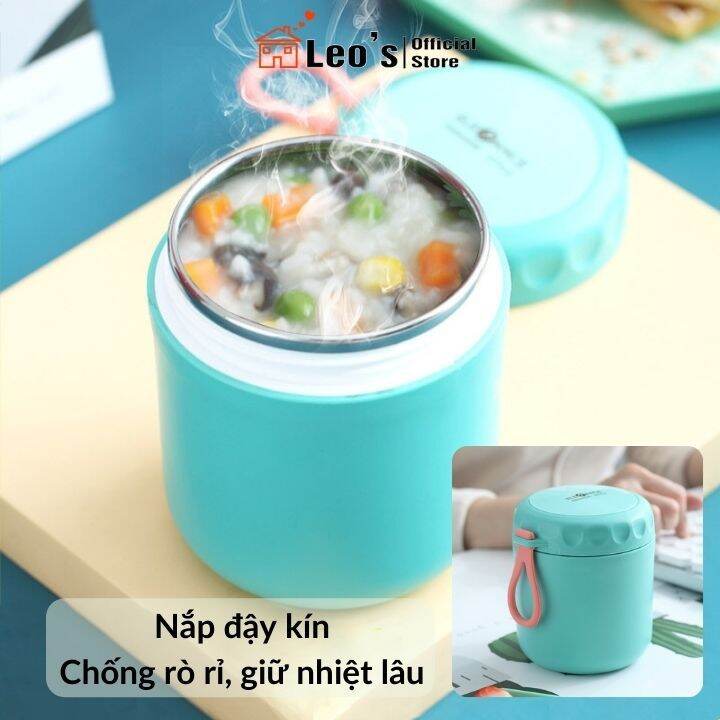 Bình ủ cháo giữ nhiệt cho bé dung tích 430ml, bình đựng canh giữ nhiệt có cấu tạo bên trong bằng ...