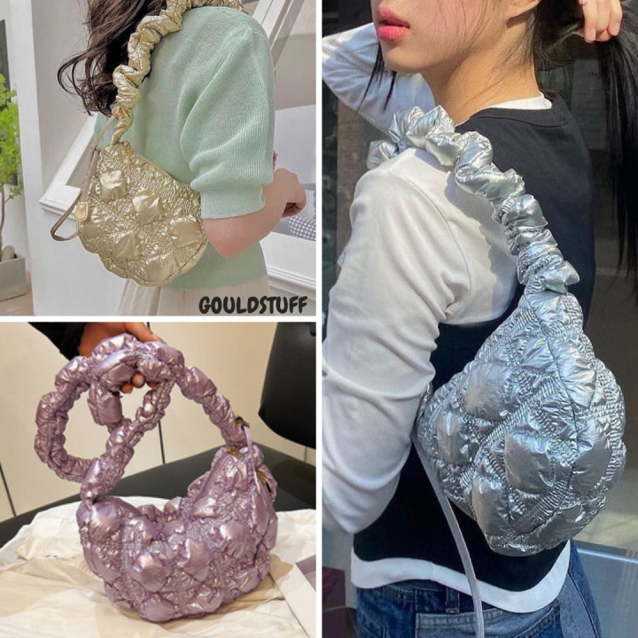 TAS VIRAL WANITA / PUFFY SLING BAG / TAS SELEMPANG GLOSSY / CARLYN ...