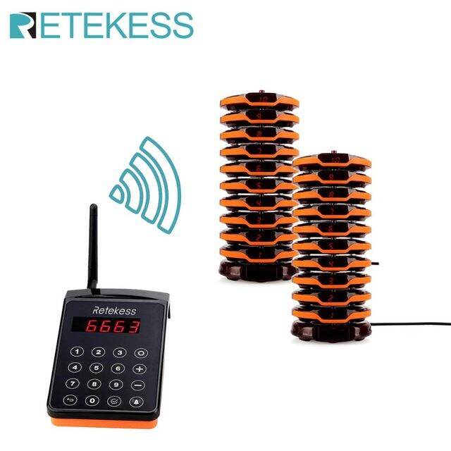 Retekess TD156 Restaurant Paging System Wireless Calling System with 20 ...