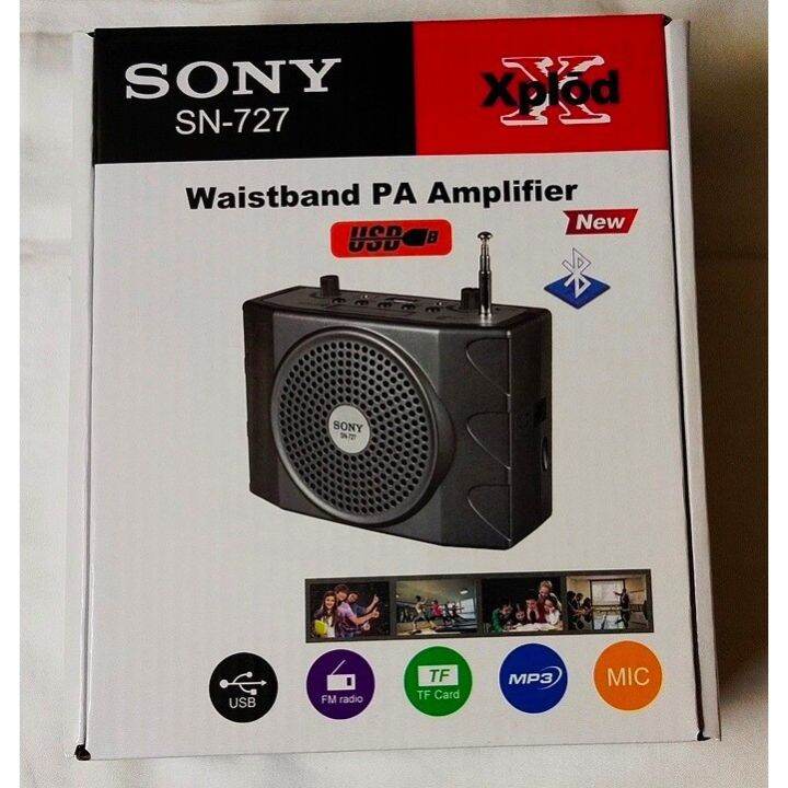 ♜SONY SN-727 WAISTBAND LAPEL VOICE PA AMPLIFIER WITH BLUETOOTH (Set ...