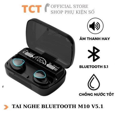 Tai nghe Bluetooth không dây M10 V5.1 màn hình led nút chạm cảm ứng | Lazada.vn