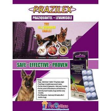 Prazilex Dewormer for Dogs and Cats - 2/tablets /5 tablets/10tables ...