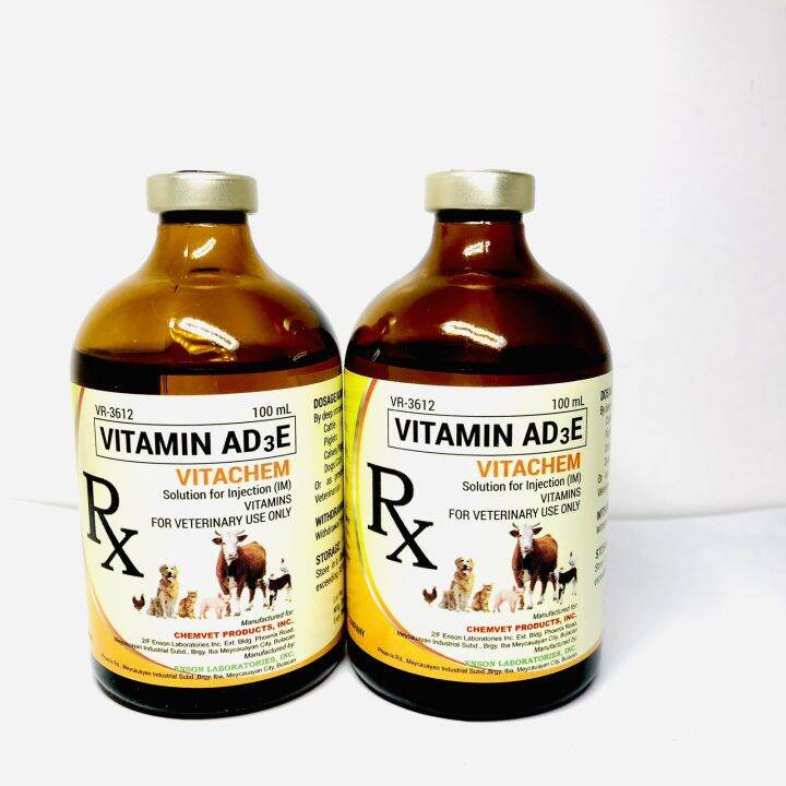 [CL REYES GRIVET] 2 BOTTLES VITACHEM 100ML / VITAMIN AD3E FOR ALL ...
