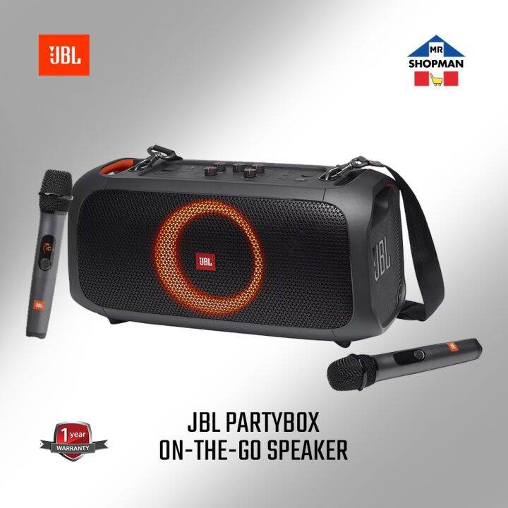 JBL PartyBox On The Go OTG Portable Party Speaker with Wireless Mic Bluetooth | Lazada PH
