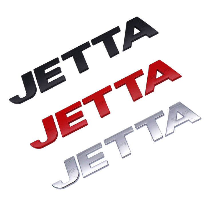 Metal Car Badge Emblem JETTA Letter Logo Auto Rear Trunk Logo Sign For ...