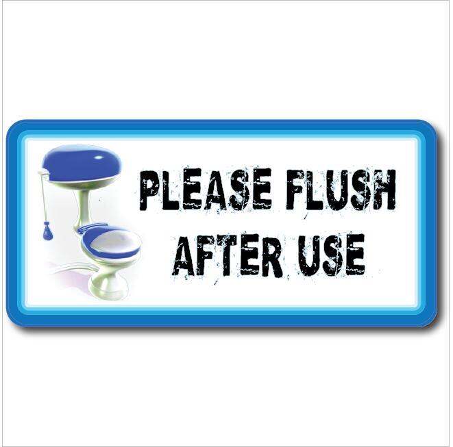 PLEASE FLUSH AFTER USE TOILET ACRYLIC SIGN BOARD 105X220MM | Lazada