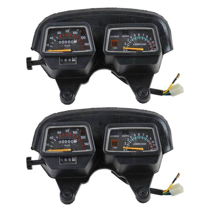 2X Motorcycle Gauges Cluster Speedometer Tachometer for Yamaha Enduro ...
