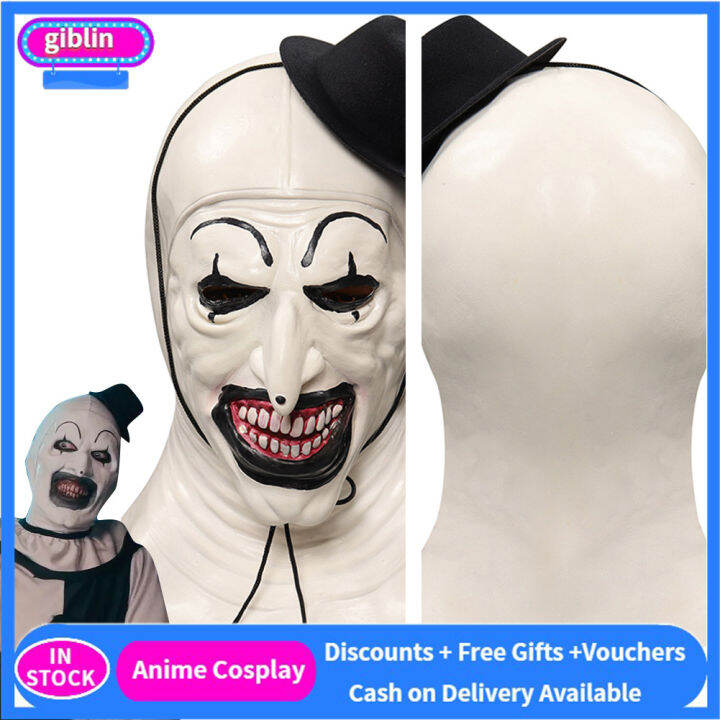 Terrifier 2 Art the Clown Mask Cosplay Latex Masks Helmet Masquerade ...