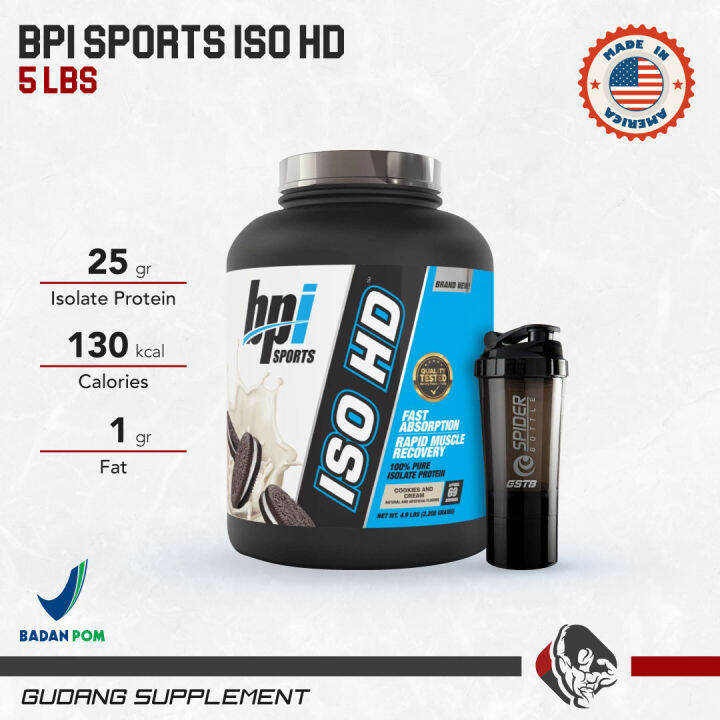 BPI Iso Hd 5 Lbs Whey Protein Isolate Hydrolized Gudang Supplemen ...